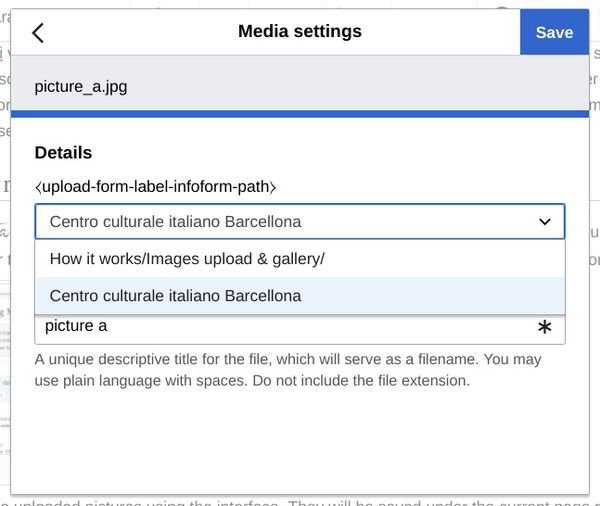 Upload of images through Visual Editor [ edit | edit source ]